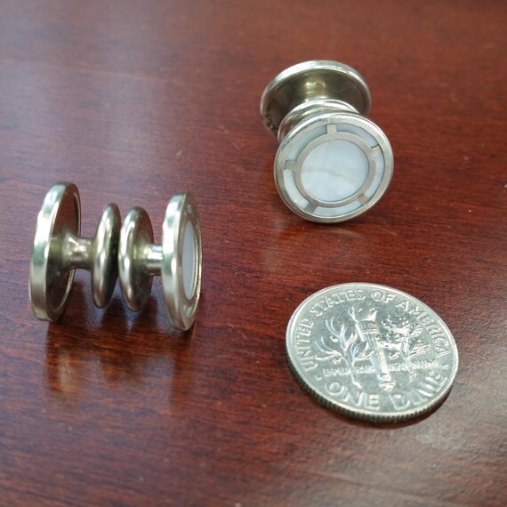 Antique Snap Cufflinks, 1910s Art Deco Silver Plate &… - Gem