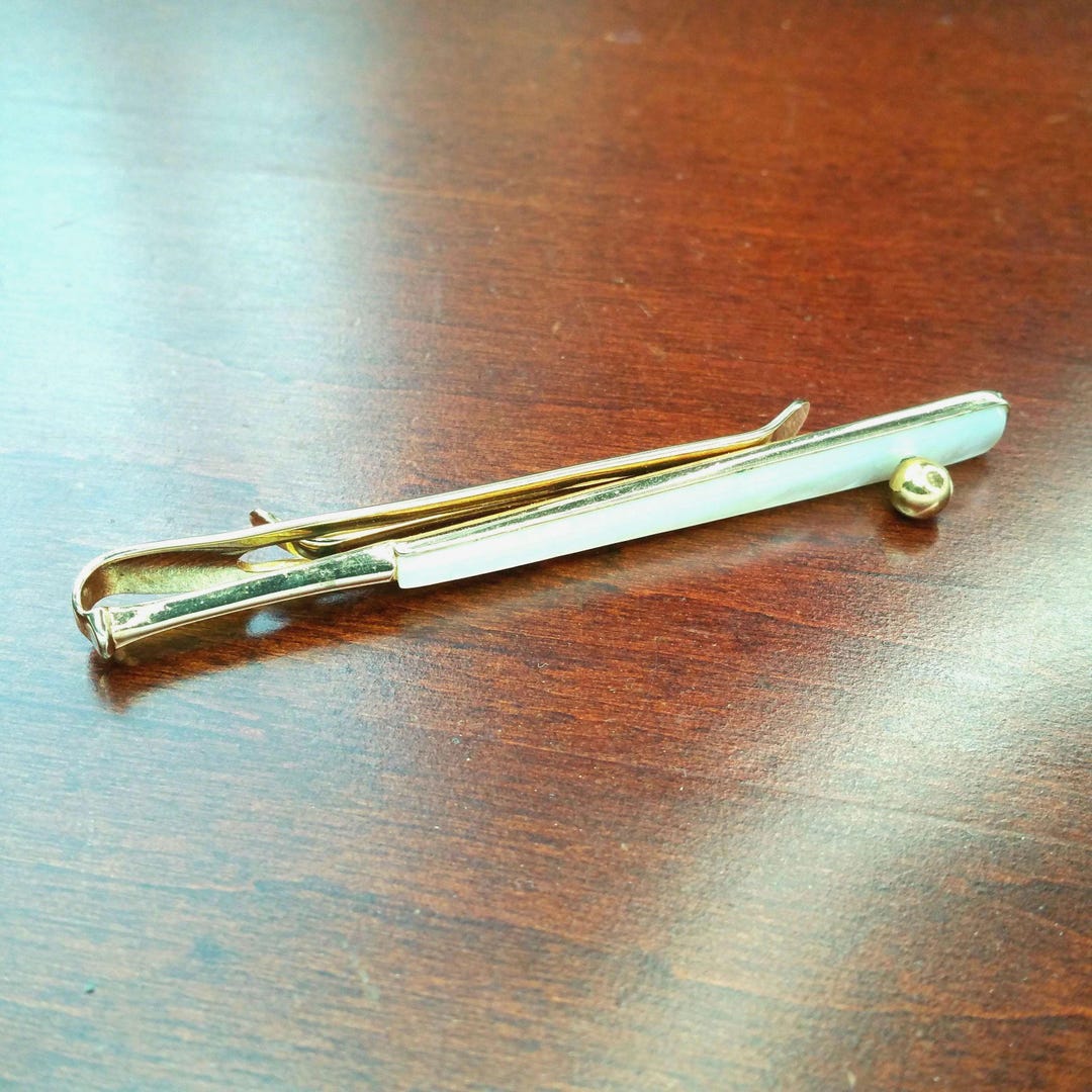 Vintage Baseball Tie Bar, 1940's Swank Bat Tie Clip, Mother of Pearl ...
