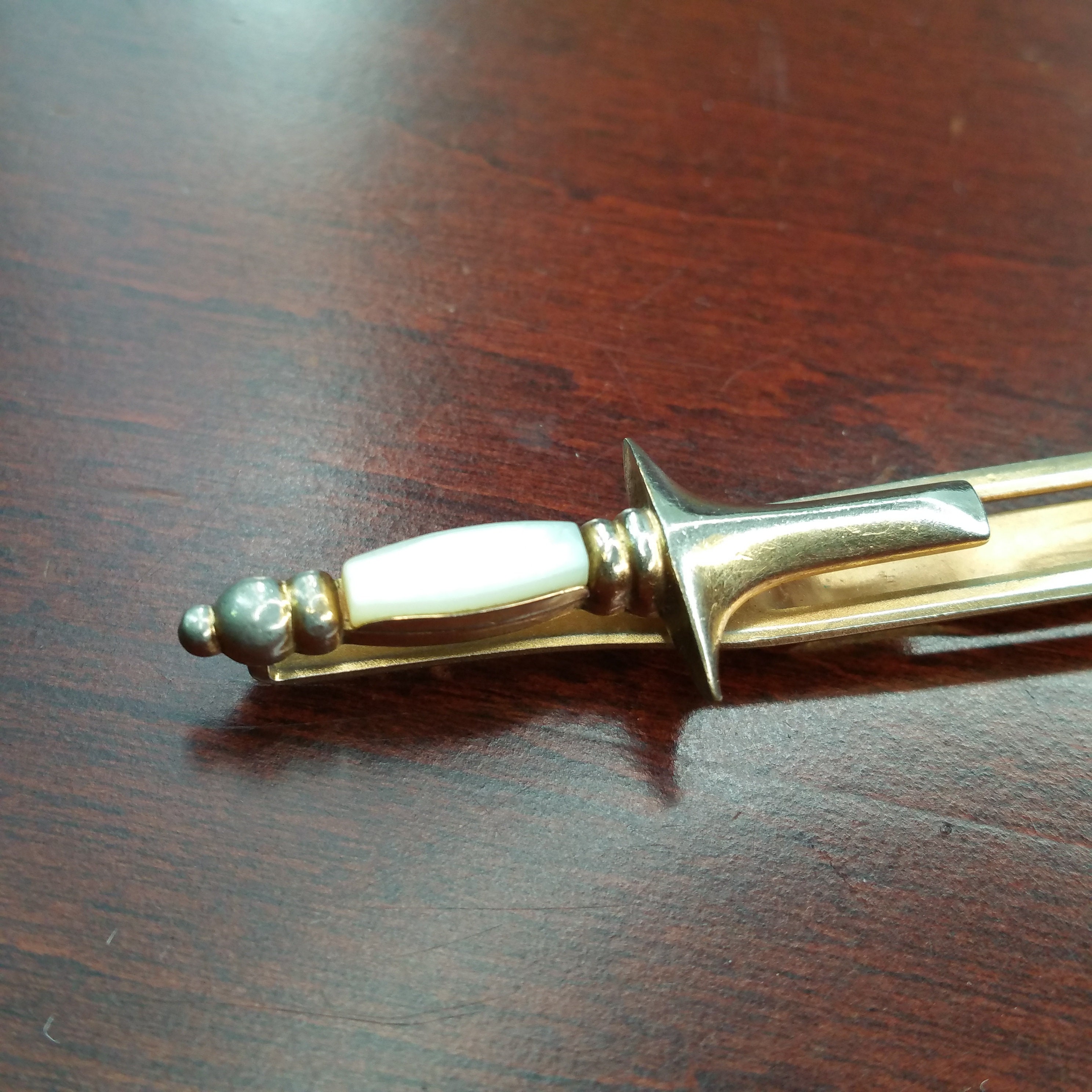 Vintage Sword Tie Bar 1940's Swank Brass Saber Tie Clip - Etsy