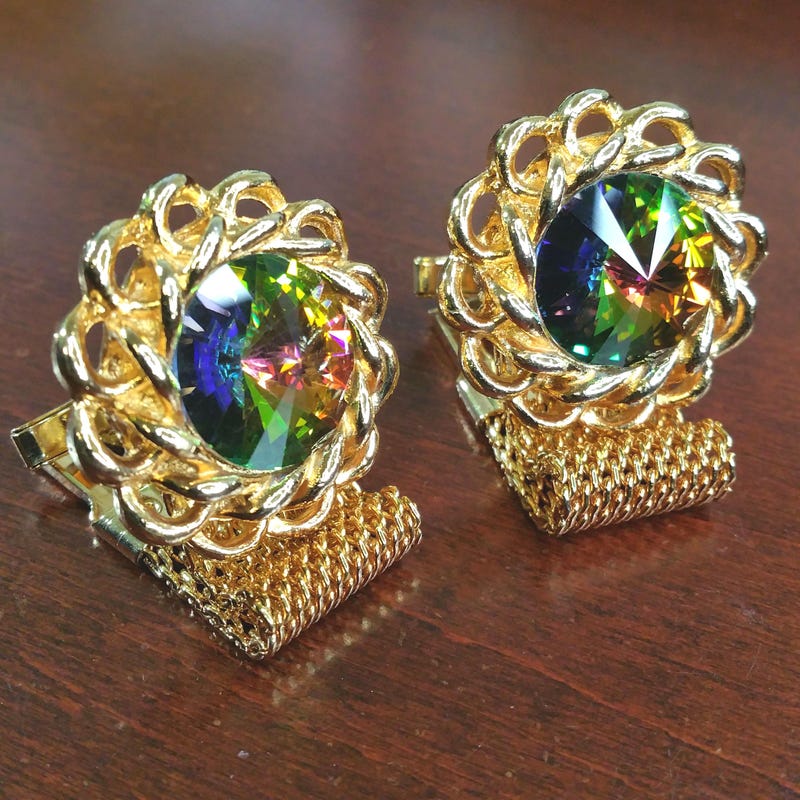 Gemstone Cufflinks - Etsy