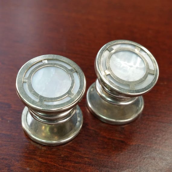 Antique Snap Cufflinks, 1910s Art Deco Silver Plate &… - Gem