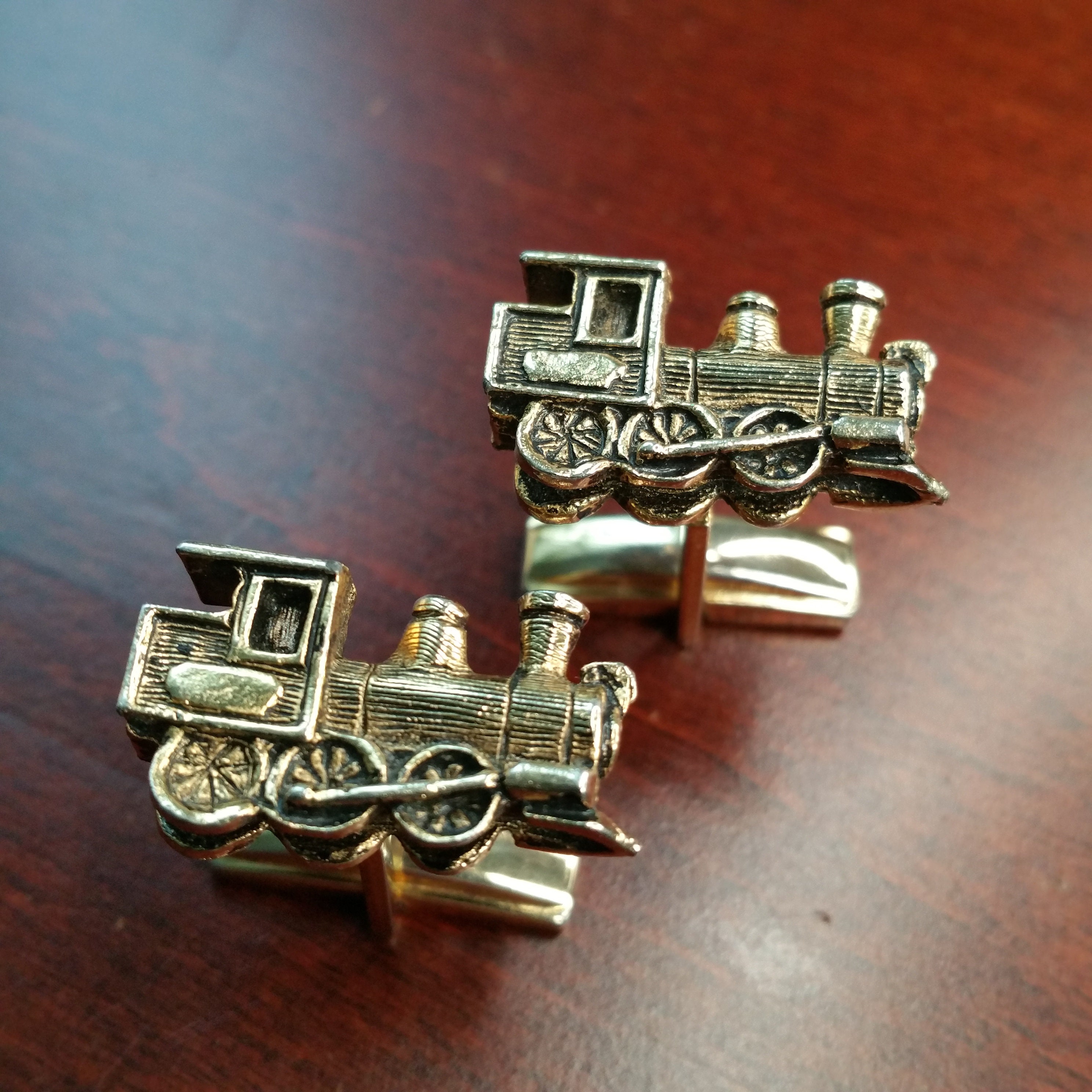 Vintage Train Cufflinks 1960s Sarah Coventry Steam Engine - Etsy