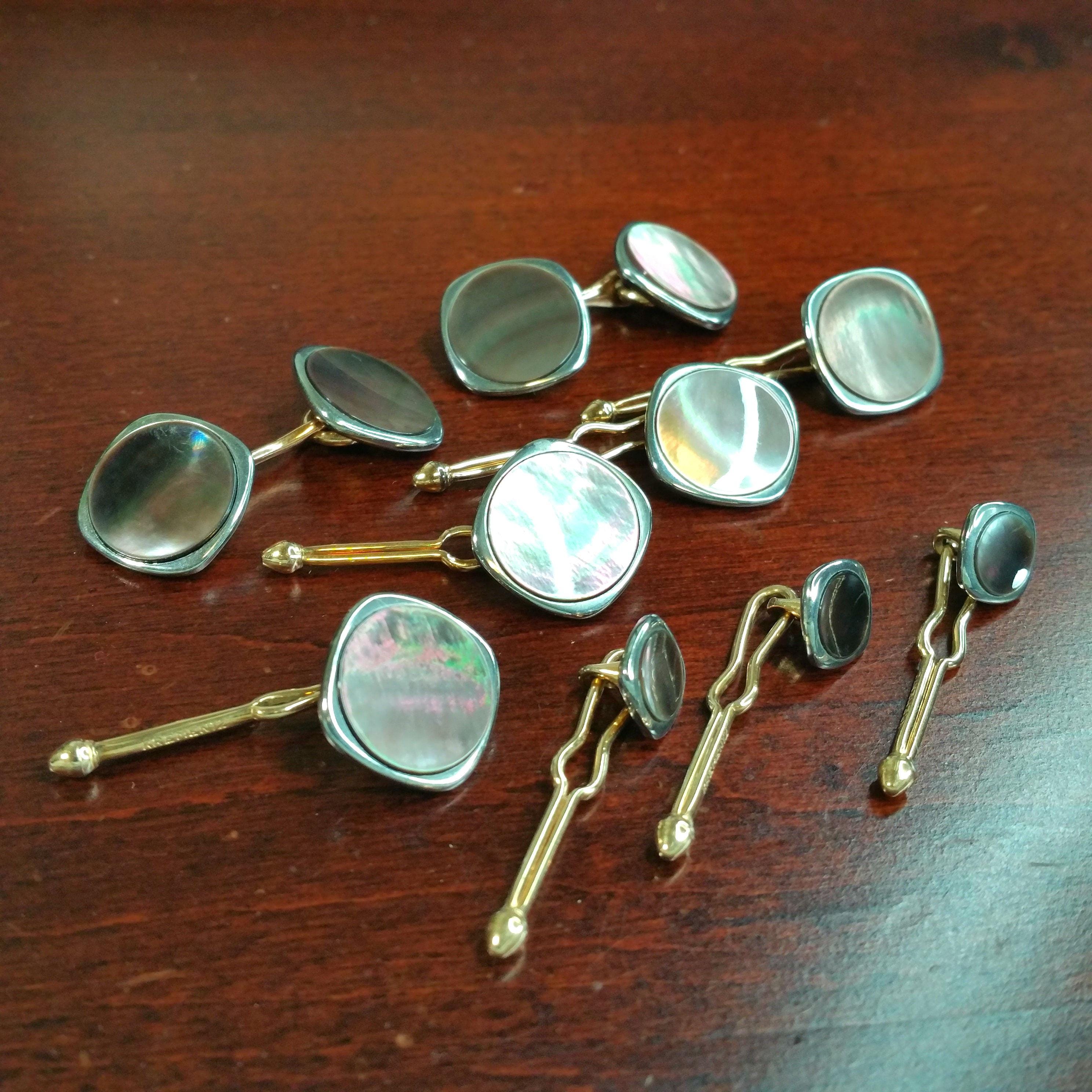 Vintage Tuxedo Cufflink & Stud Set, 1930's Krementz 9 Piece Vintage Tuxedo Cufflink & Stud Set, 1930's Krementz 9 Piece