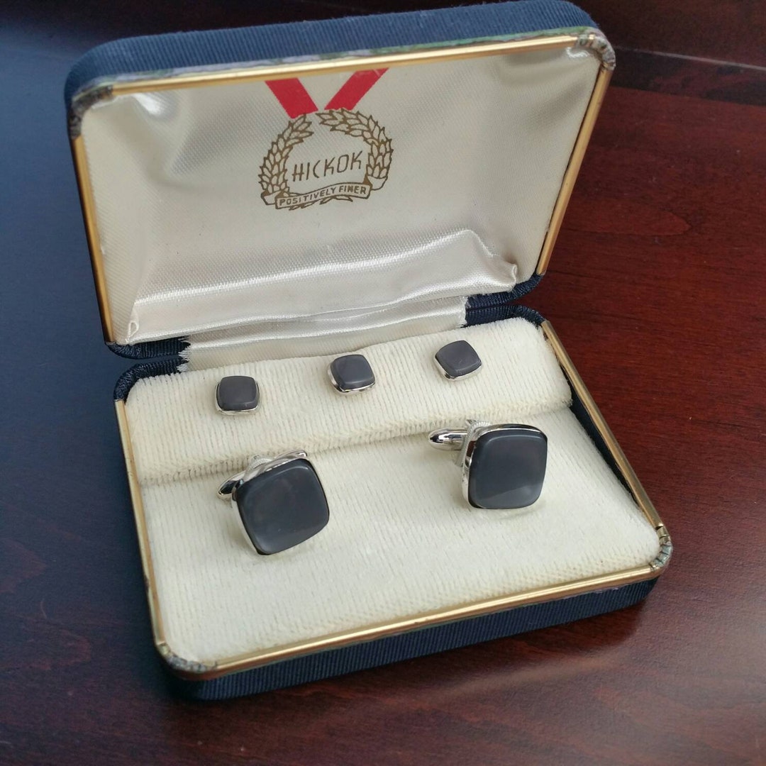 Vintage Wedding Tuxedo Cufflinks and Studs, 5 Piece Tuxedo Set, Formal ...