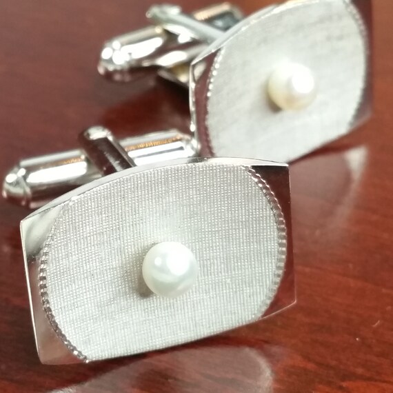 Vintage Pearl Cufflinks, 1960's Suit Accessories, Gen… - Gem