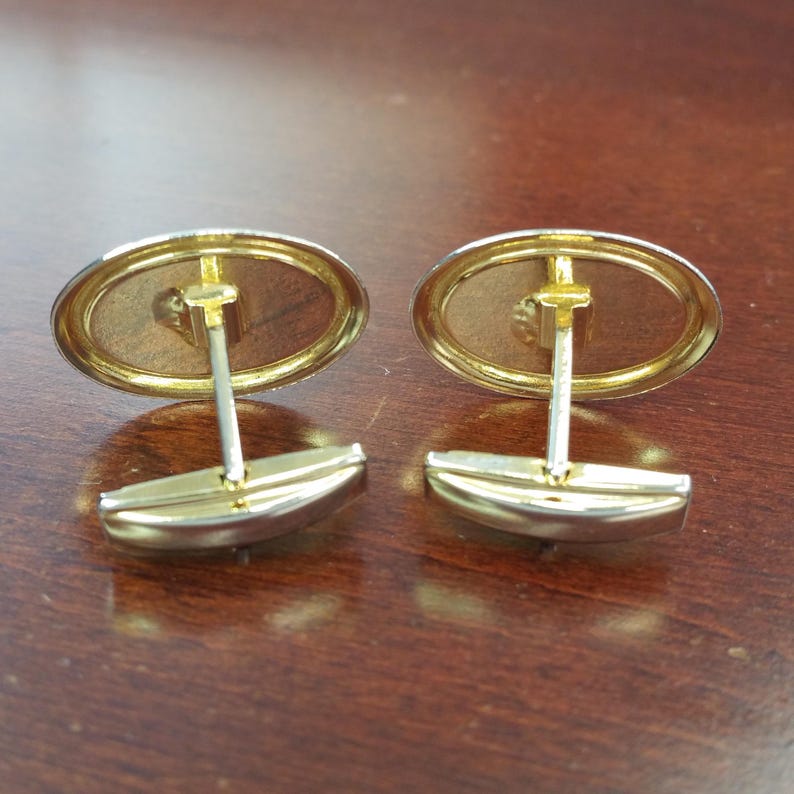 Vintage Wells Fargo Stagecoach Cufflinks, Gold Tone & Black Enamel, WF ...