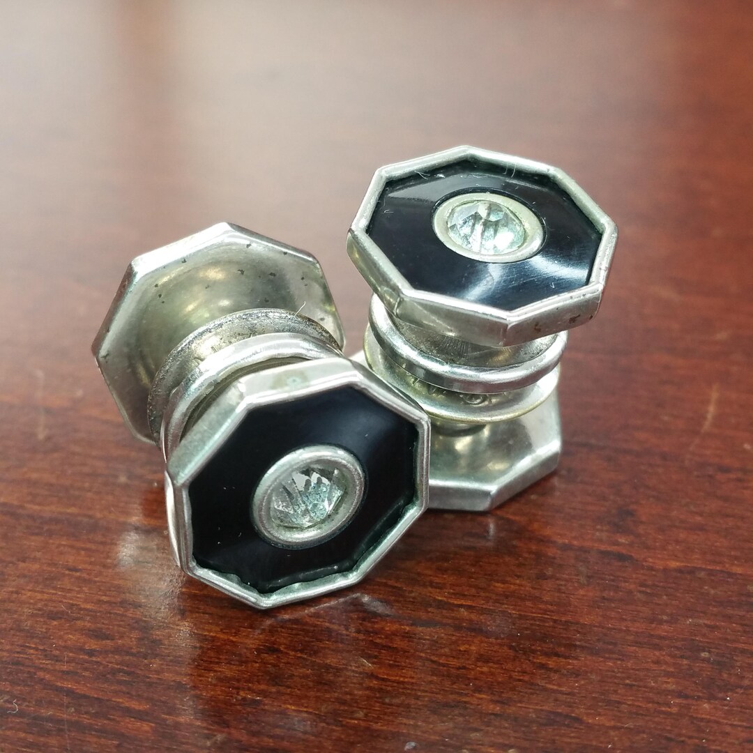 Vintage Snap Cufflinks, 1920's Octagon Double Sided Snap Link Buttons ...