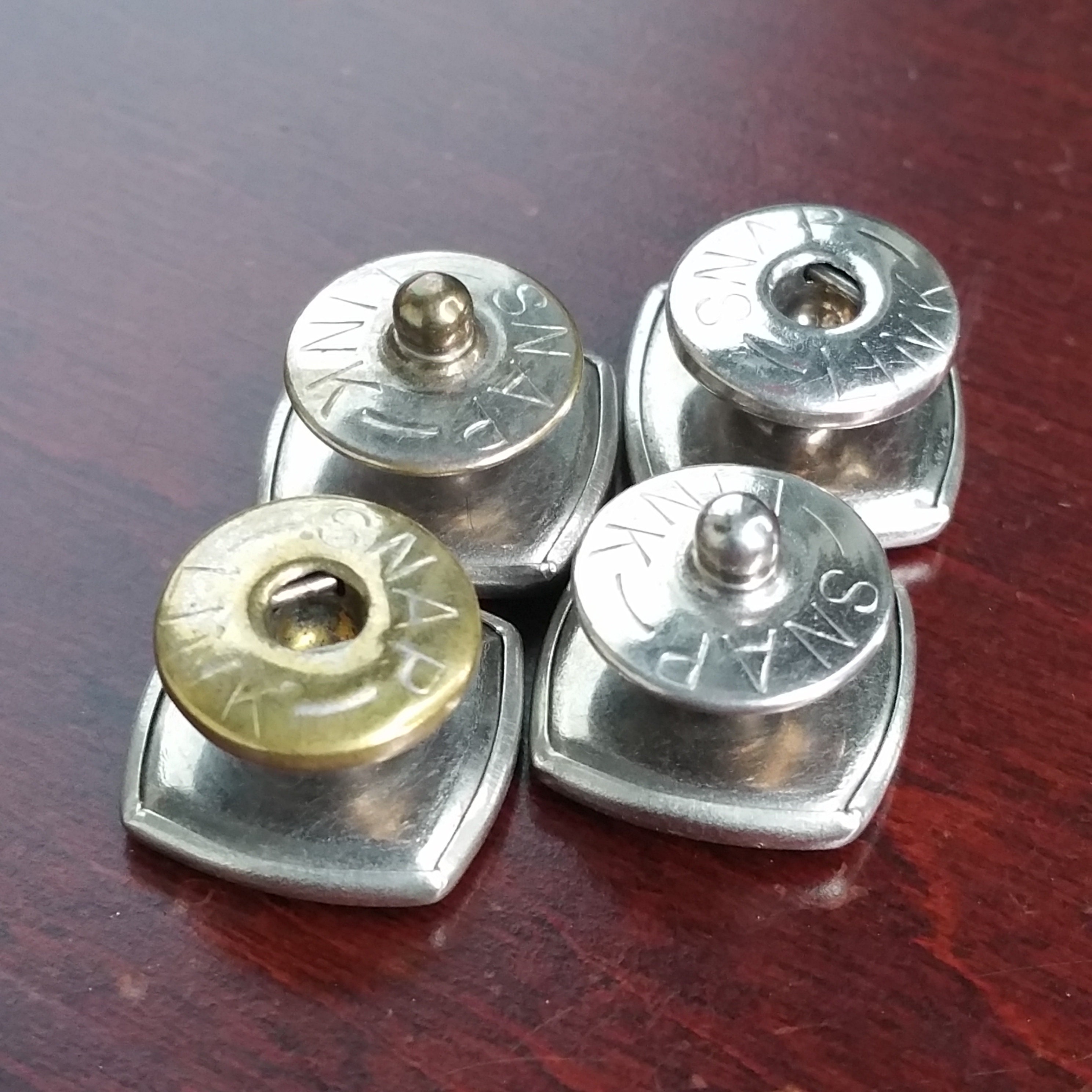 Vintage Snap Cufflinks, 1920's Antique Mother of Pearl Snap Link, Green ...