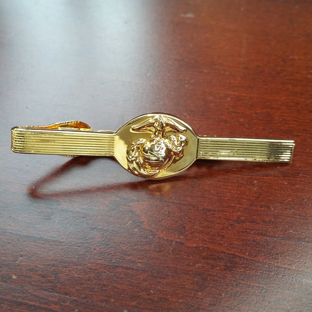Vintage USMC Tie Clip, 2.5 United States Marine Corps Eagle Globe ...