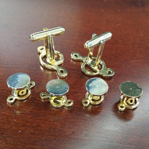 Vintage Music Note Tuxedo Cufflinks & Studs, 6 Piece Treble Clef ...
