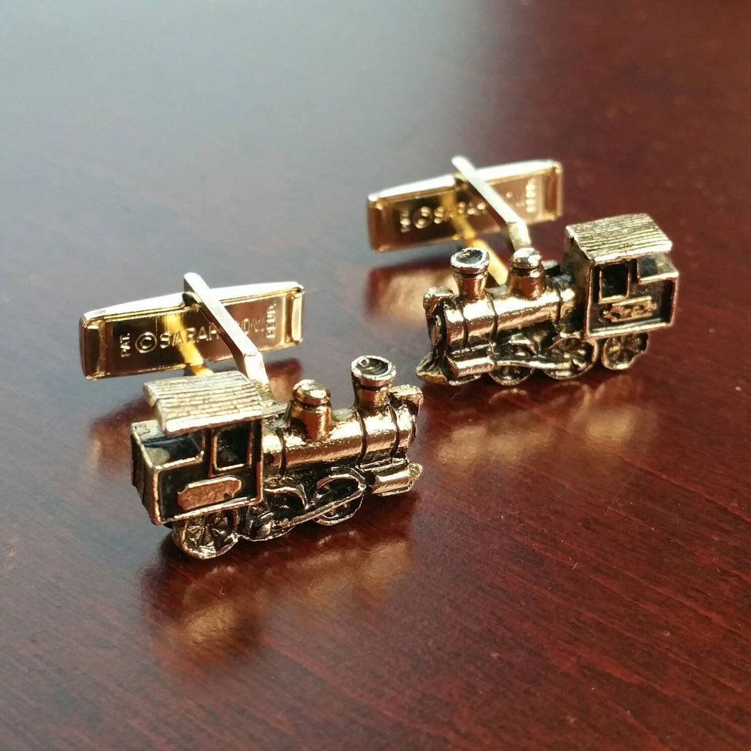 Vintage Train Cufflinks 1960s Sarah Coventry Steam Engine - Etsy