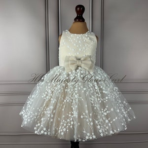 Champagne Flower Girl Dress, Champagne, Birthday Dress, Baby Dress ...