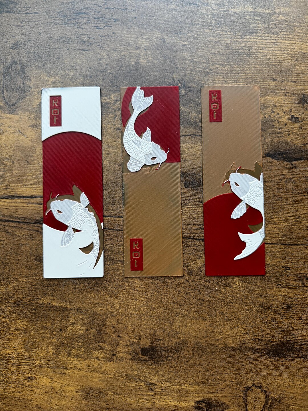 Koi Fish Bookmark Set: 3D Printed Nature Page Markers - Etsy