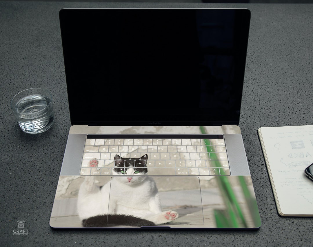 Bossy Cat Design MacBook Decal for Pro 15 Inch A1990 Cute Cat MacBook ...