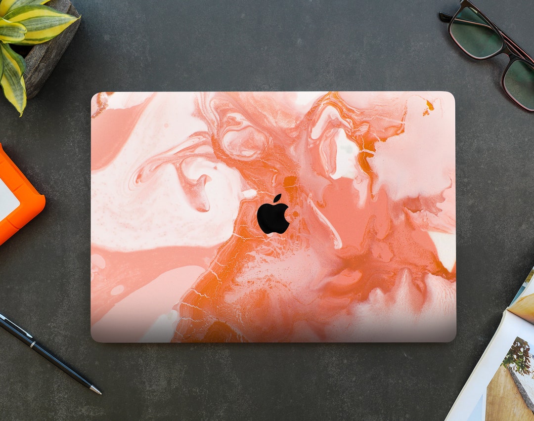 Peach Marble MacBook Air 13 M1 Case A2337 MacBook Pro M3 16 Inch Cover ...