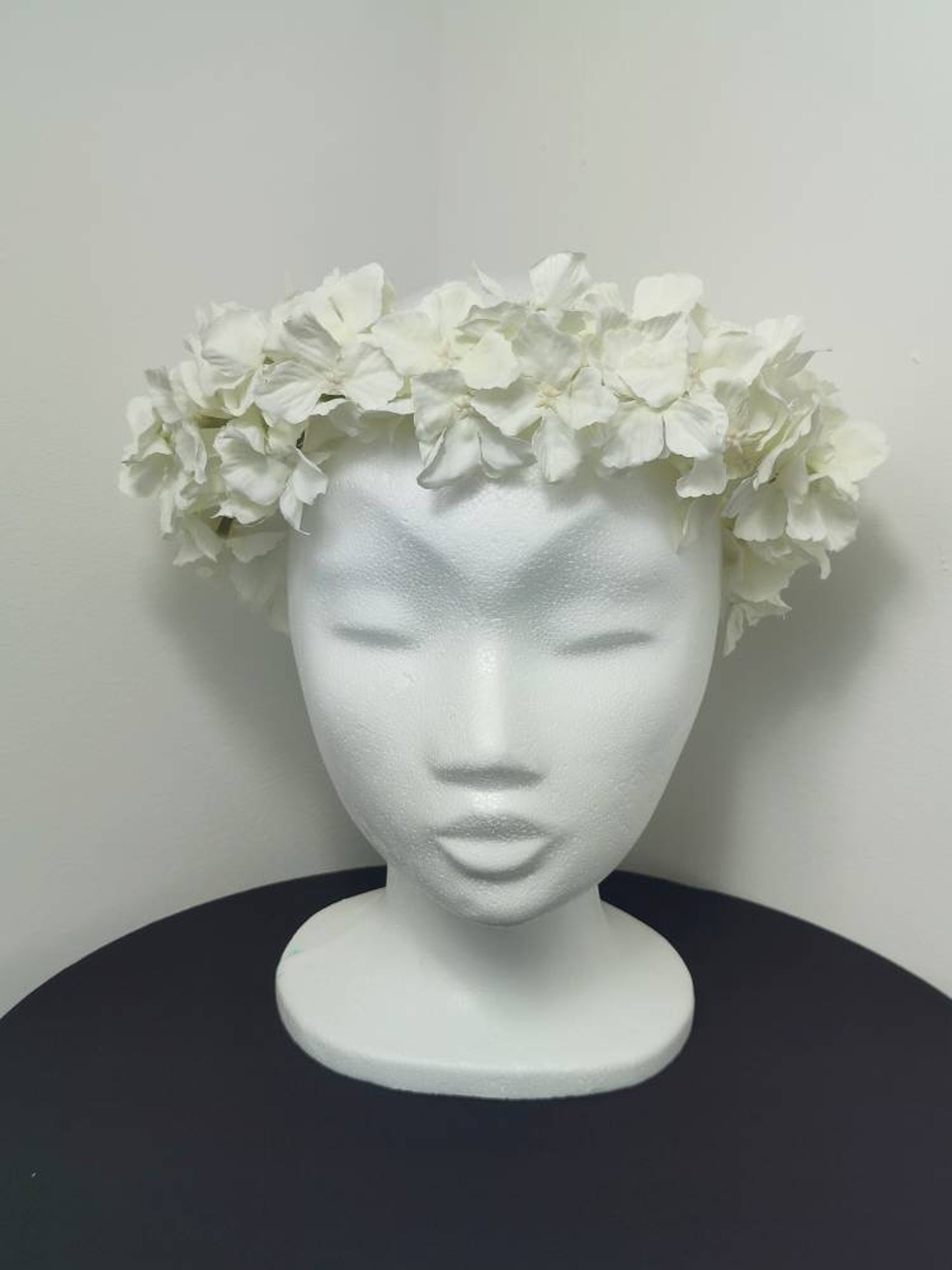 White Hydrangea Flower Crown | Etsy UK