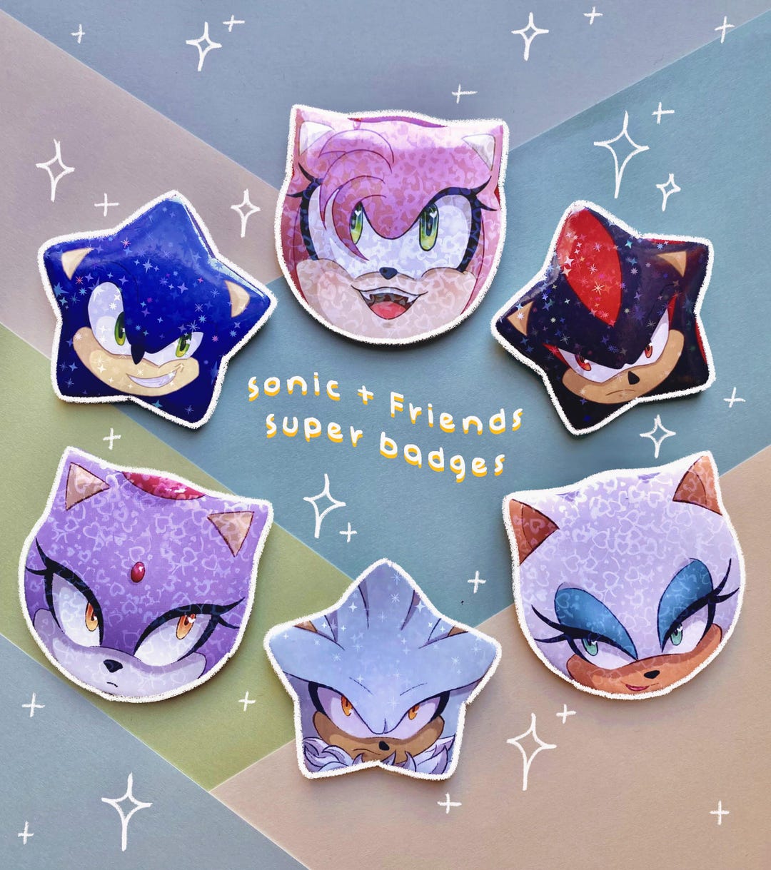 Sonic the Hedgehog Superstar Holographic Badges ! - Etsy