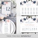 Wedding Timeline Sign, Navy Blue and Blush Pink Floral Sign Template ...