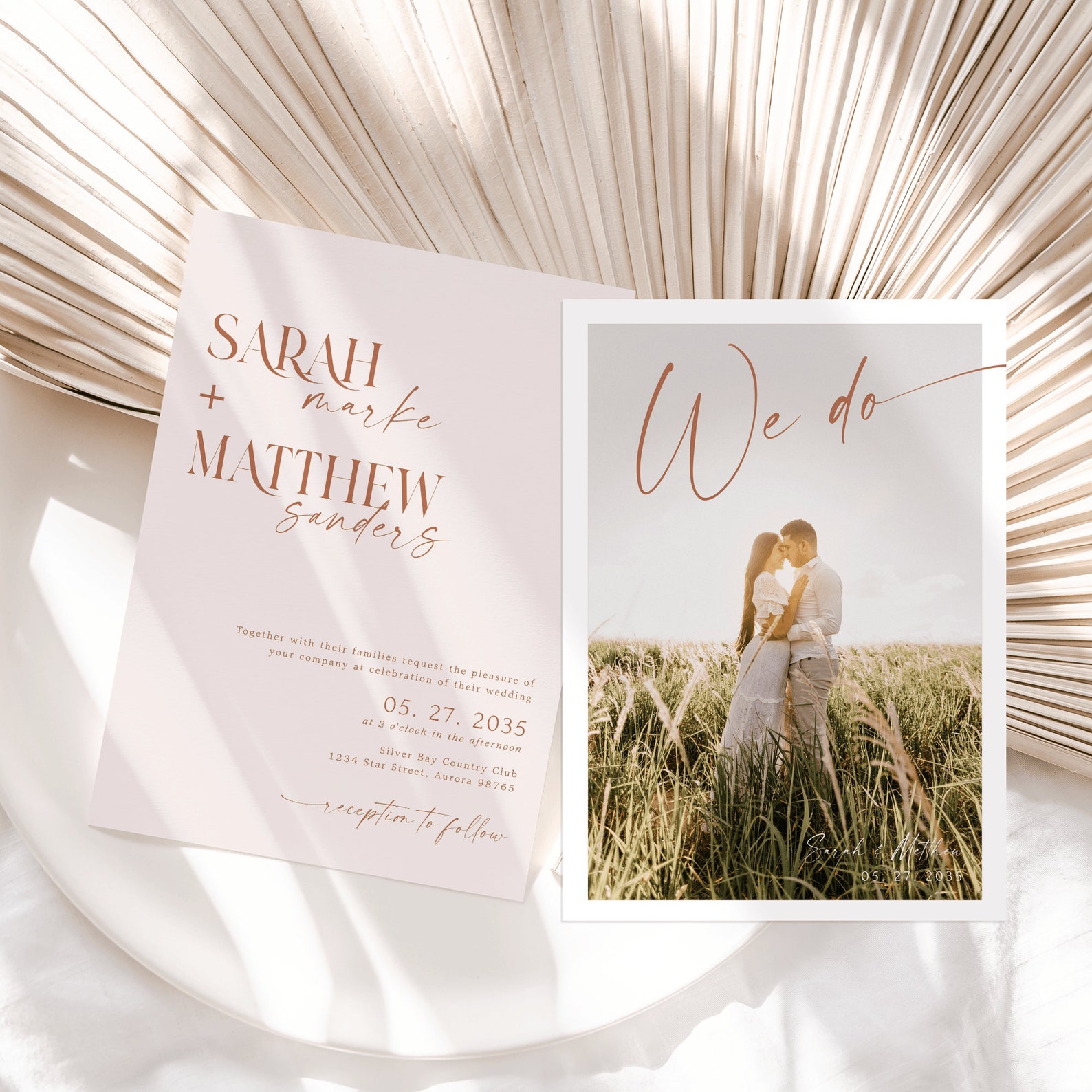 Modern Wedding Invitation Template With Photo Editable We Do - Etsy