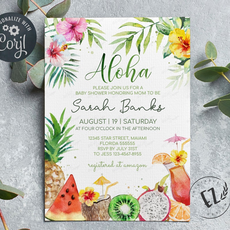 Aloha Invitation - Etsy