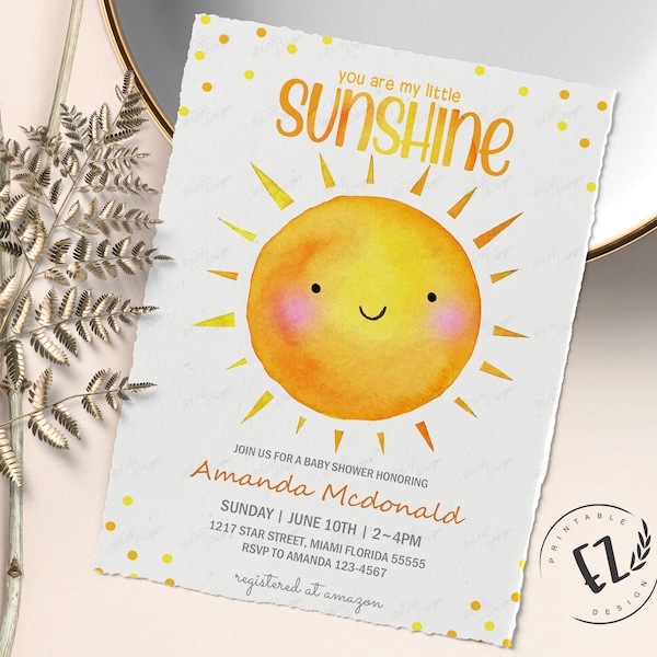 Sunshine Invitation - Etsy