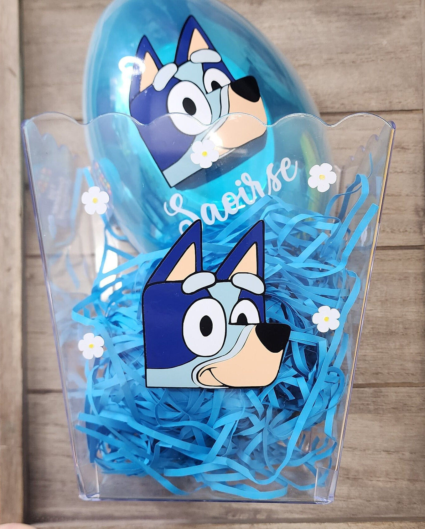 Personalized Easter Egg, Bluey, Bluey Easter Egg, Bluey Basket for Kids ...