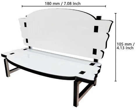 Memorial Bench Sublimation 7 Inch Template SVG - Etsy