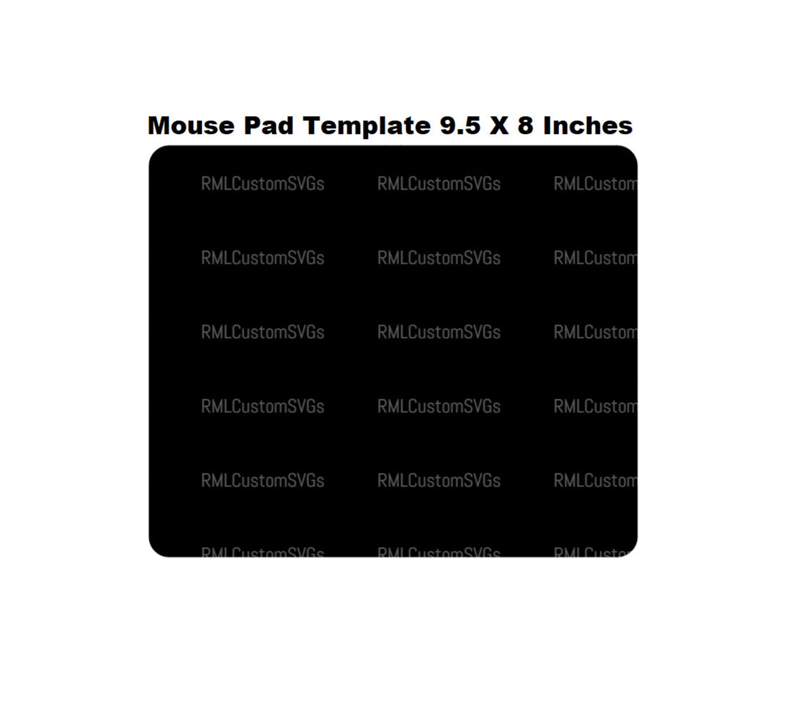 Mouse Pad Template SVG Sublimation 9.5 X 8 Inches - Etsy