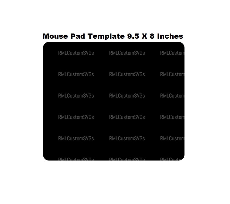 Mouse Pad Template SVG Sublimation 9.5 X 8 Inches - Etsy