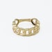 10K Solid Gold Chain Ring , Cuban Chain Ring, Dainty Link Chain Ring ...