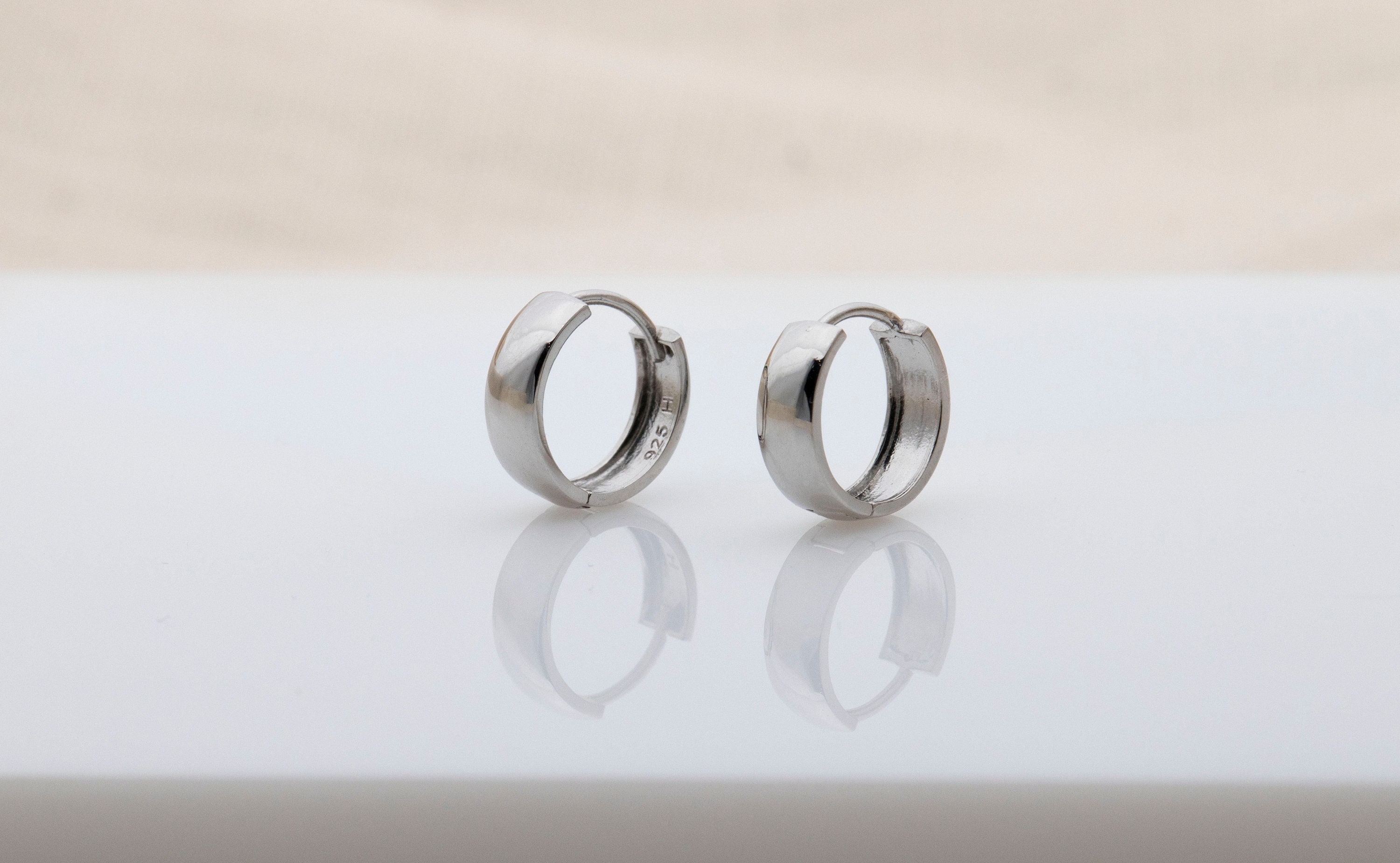 Clearout Sterling Silver Hoop Earring / Secure Hinge Closure | Etsy