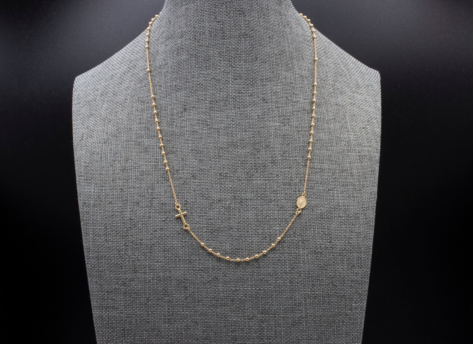 14K Solid Gold Rosary 14K Gold Beaded Rosary Fine Rosary - Etsy