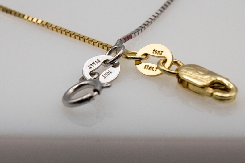 10K Solid Gold Baby Box Chain Bracelet / Dainty Gold Bracelet - Etsy