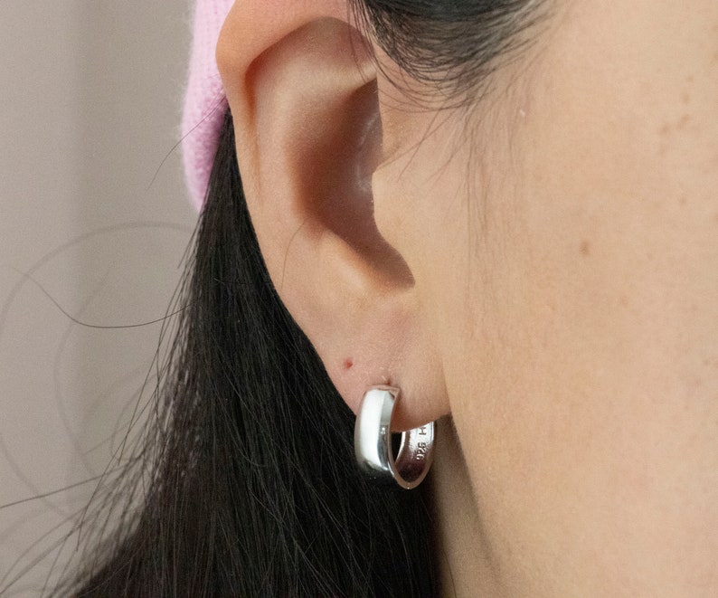 Clearout Sterling Silver Hoop Earring / Secure Hinge Closure | Etsy