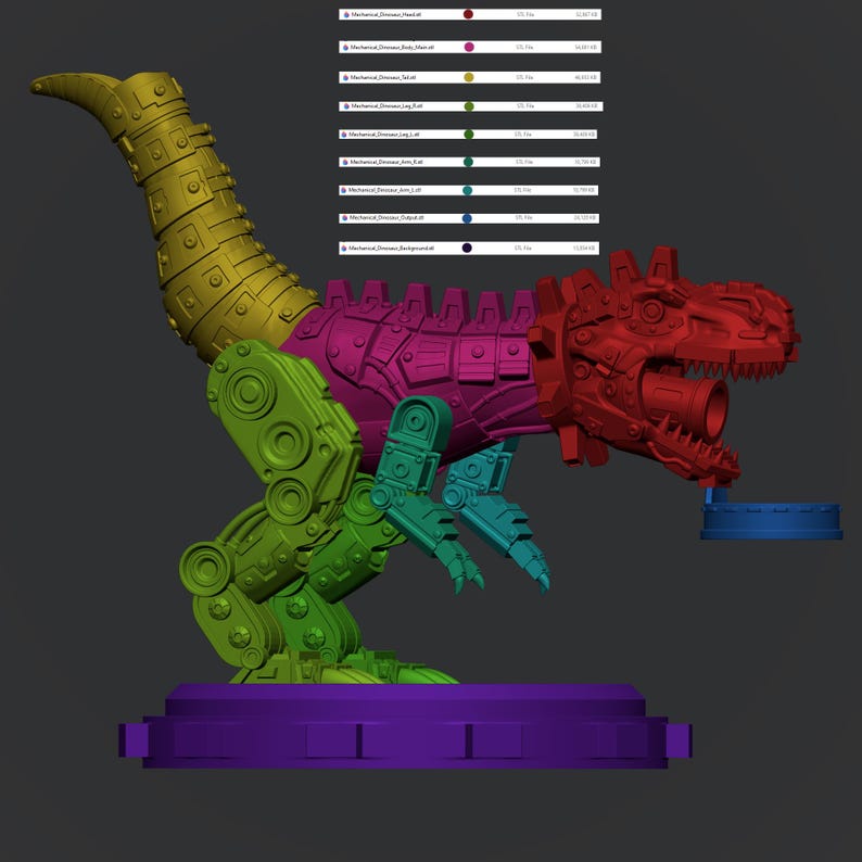 Mechanical Dinosaur the Dice Tower 3D STL File for 3D Printing - Etsy
