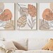 Boho Wall Art Prints Set of 3 Abstract Gallery Wall Set Printable Boho Wall Decor Neutral Modern ...