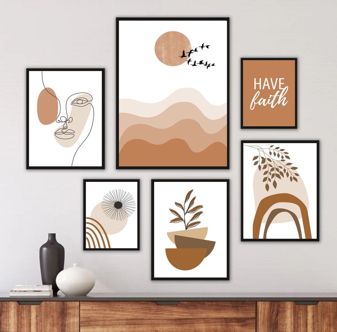 Printable Neutral Boho Wall Decor Boho Art Prints for Framing Digital ...