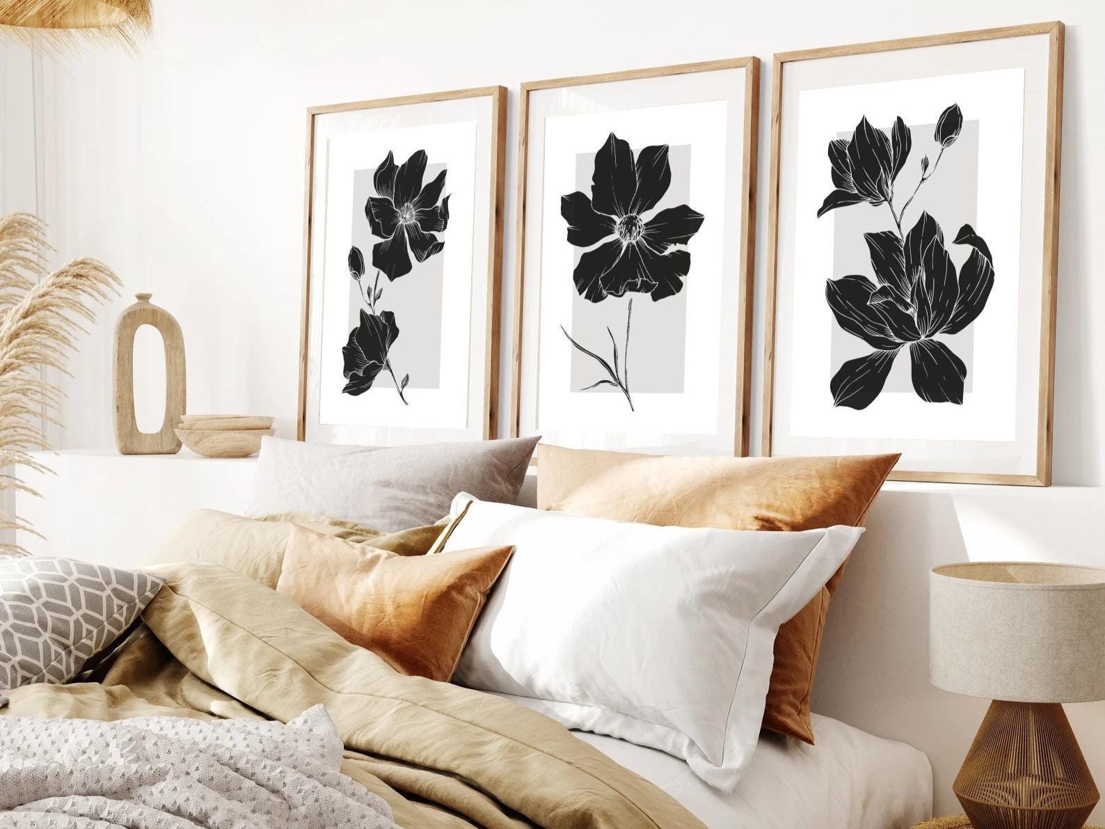Black and White Wall Art Prints Set of 3 Digital Download Art Prints ...
