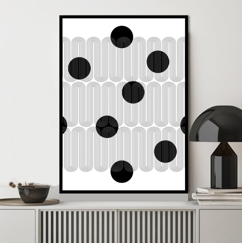 Printable Black and White Wall Art Prints Download Abstract - Etsy