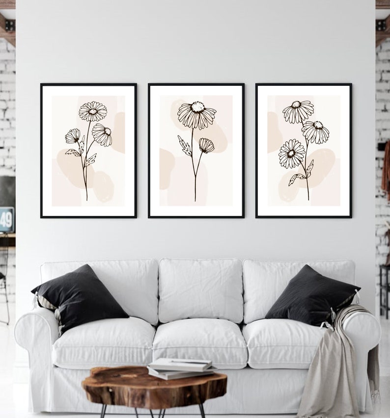 Boho Wall Prints Boho Wall Decor Wall Art Set of 3 Prints Abstract ...