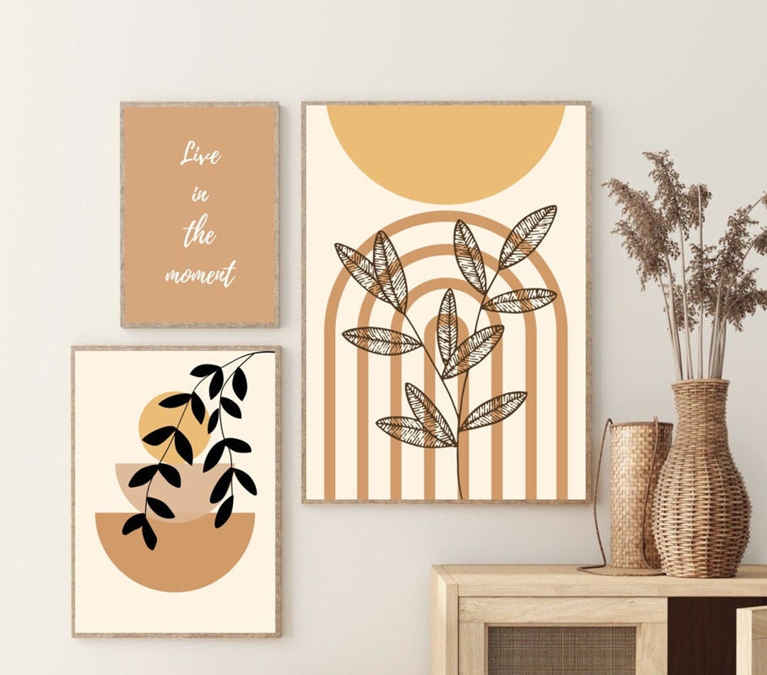 Boho Decor Boho Wall Prints Set of 3 Gallery Wall Art Set of 3 Modern ...