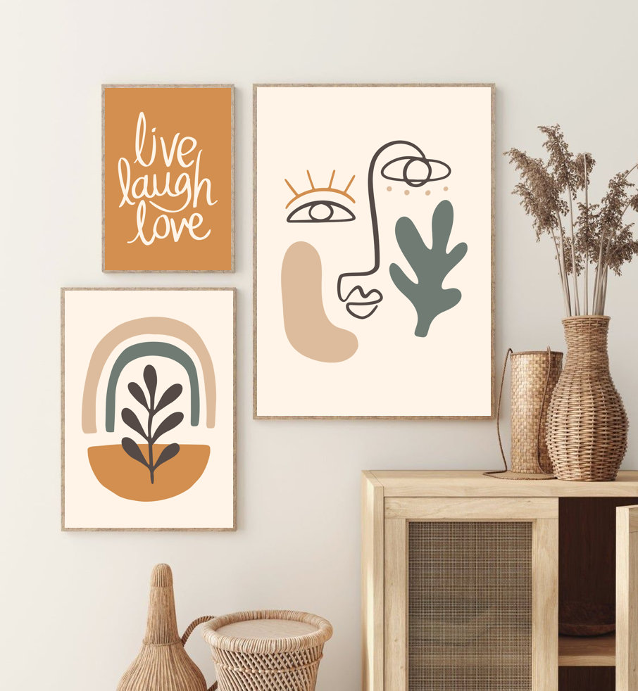 Boho Wall Decor Boho Art Set of 6 Prints Boho Wall Art Gallery | Etsy