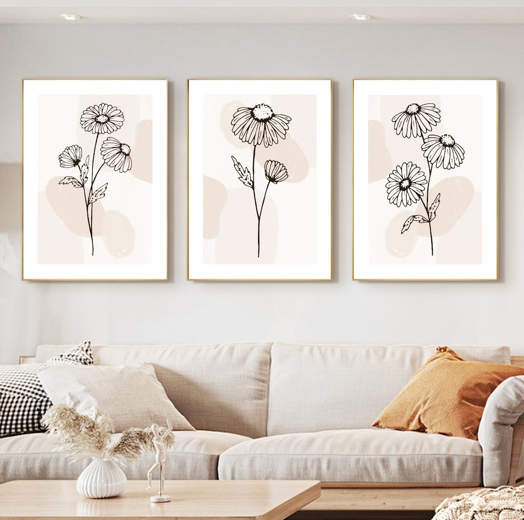 Boho Wall Prints Boho Wall Decor Wall Art Set of 3 Prints Abstract ...