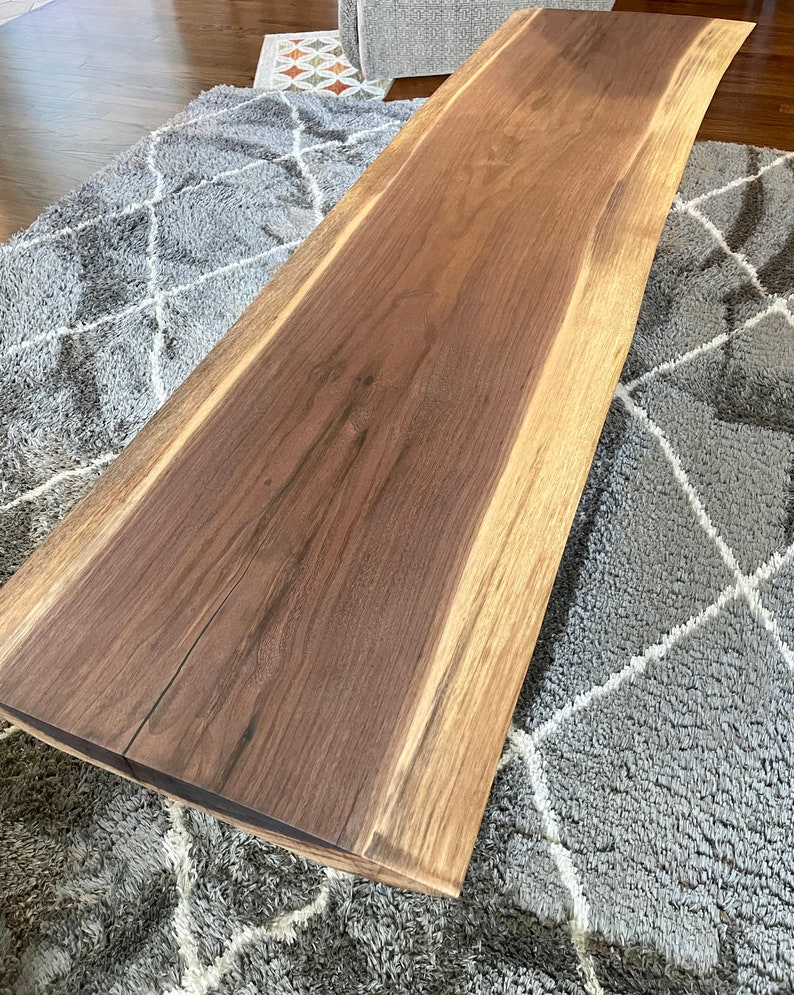 Walnut Coffee Table Walnut Wood Slab Rustic Coffee Table - Etsy