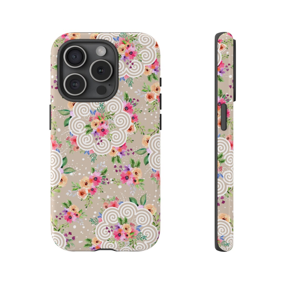 Phone Case Floral Hmong Inspired Durable iPhone Google Pixel Samsung ...