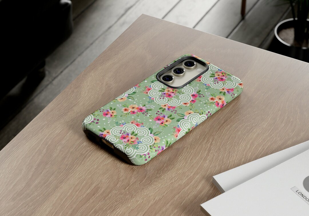 Phone Case Floral Hmong Inspired Durable iPhone Google Pixel Samsung ...