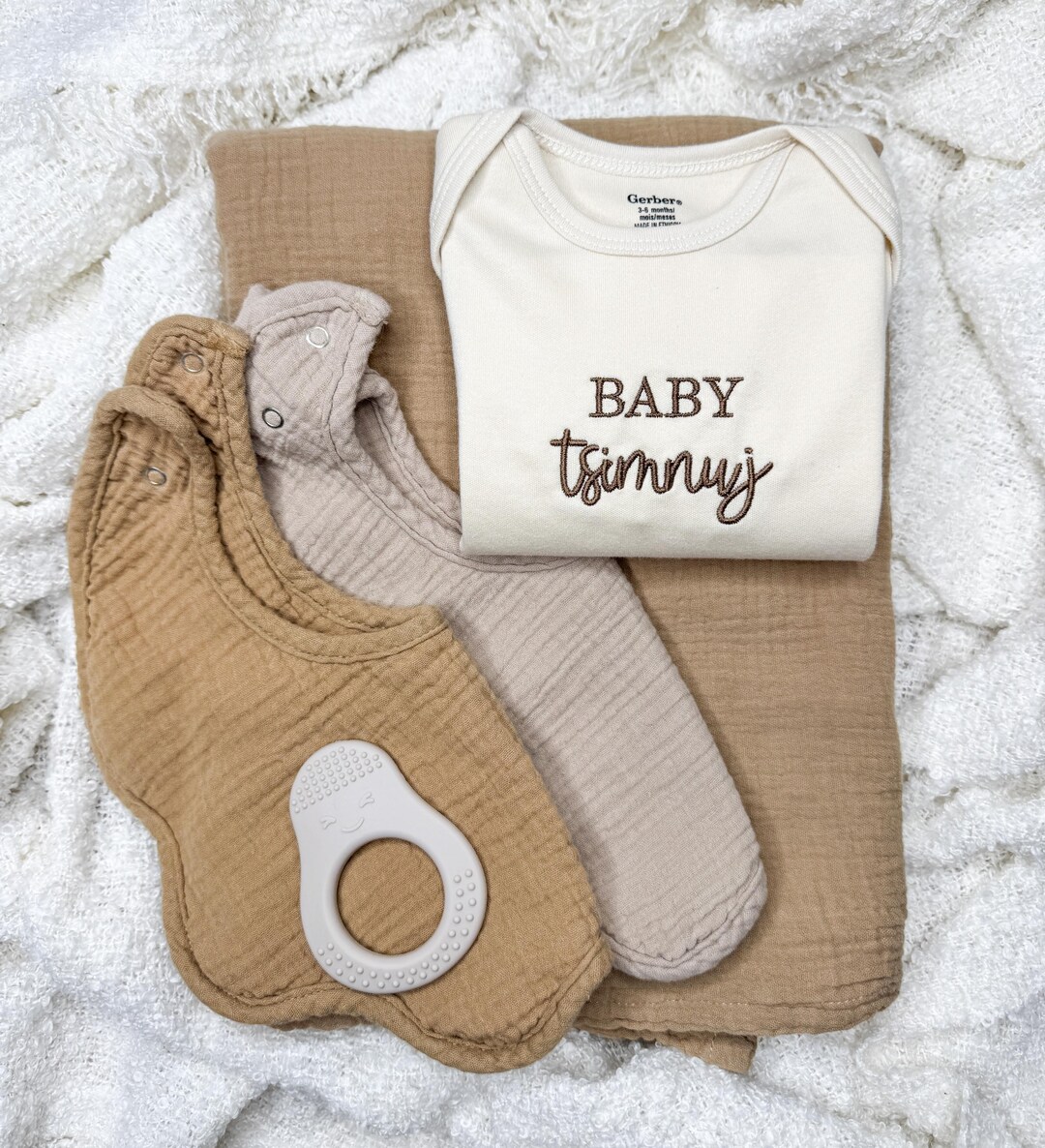 Neutral Baby Gift Set Oat Gift Box Personalized Keepsake for Newborns ...