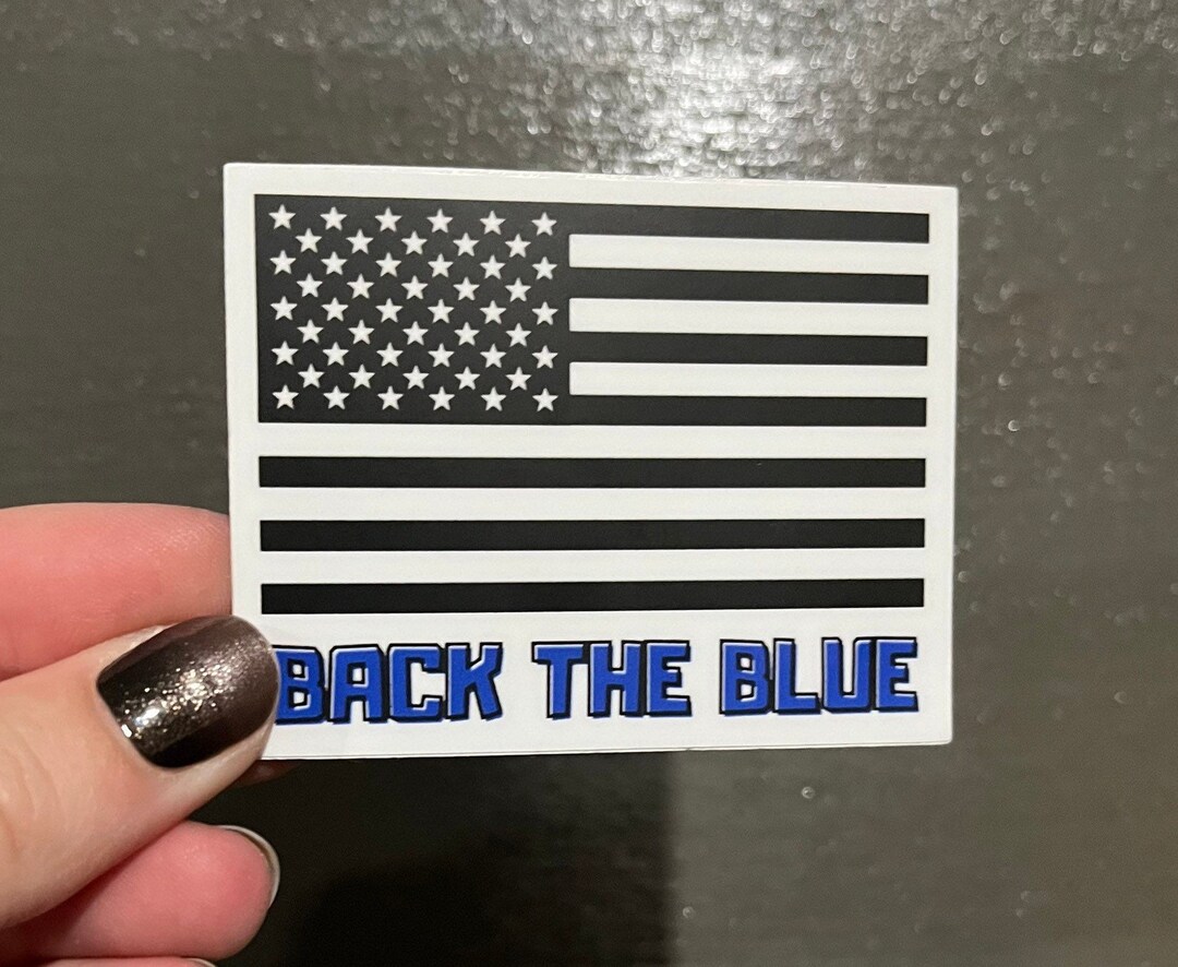 Back the Blue Flag Sticker - Etsy