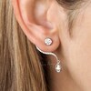 Sterling Silver Infinity Ear Climber, Crawler Earrings With Blue ...