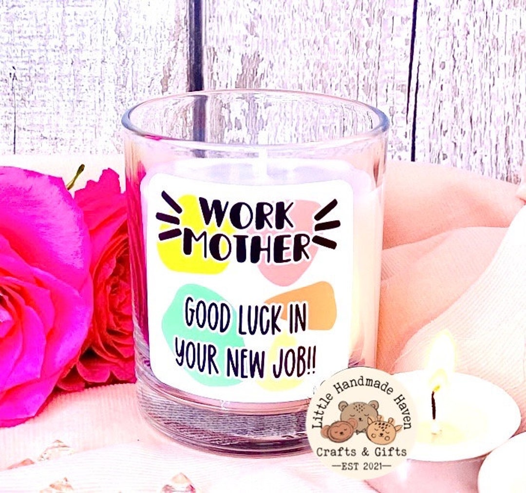 New Job Good Luck Work Mother Mam Mum Candle Gift Present Novelty Funny ...